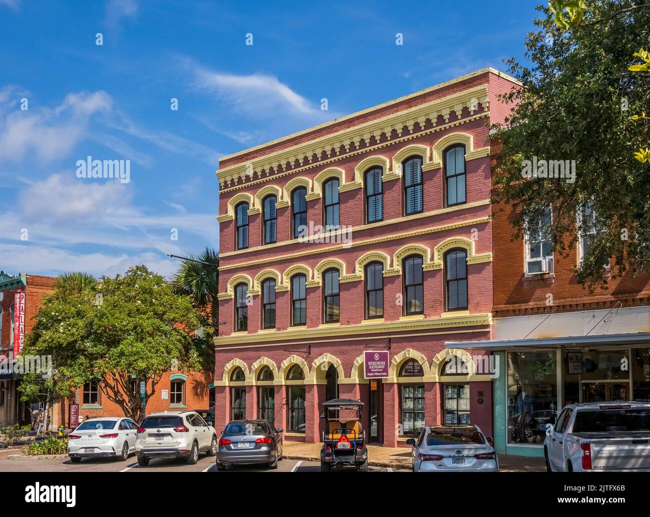 Buildings on Centre Street in the Village of Fernandina Beach on Amelia ...