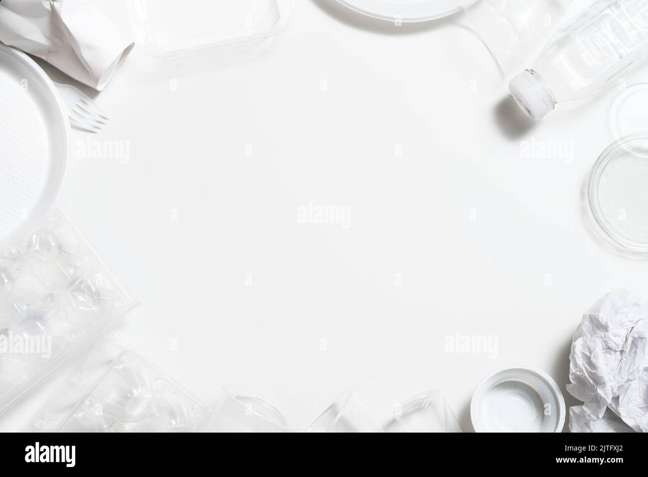 zero waste ecology problem plastic garbage frame Stock Photo - Alamy