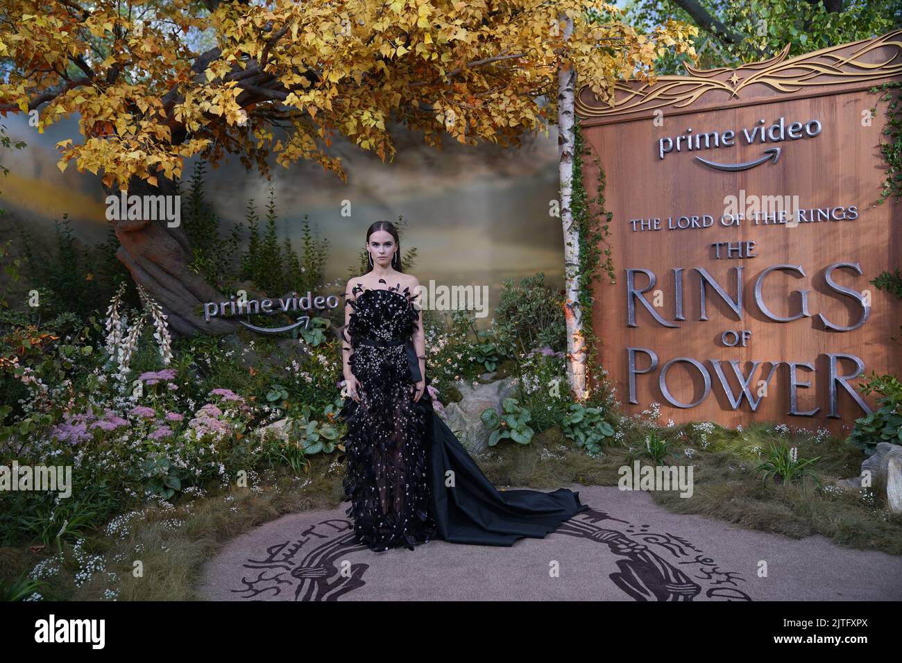 Ema Horvath attending the global premiere of The Lord of the Rings: The ...