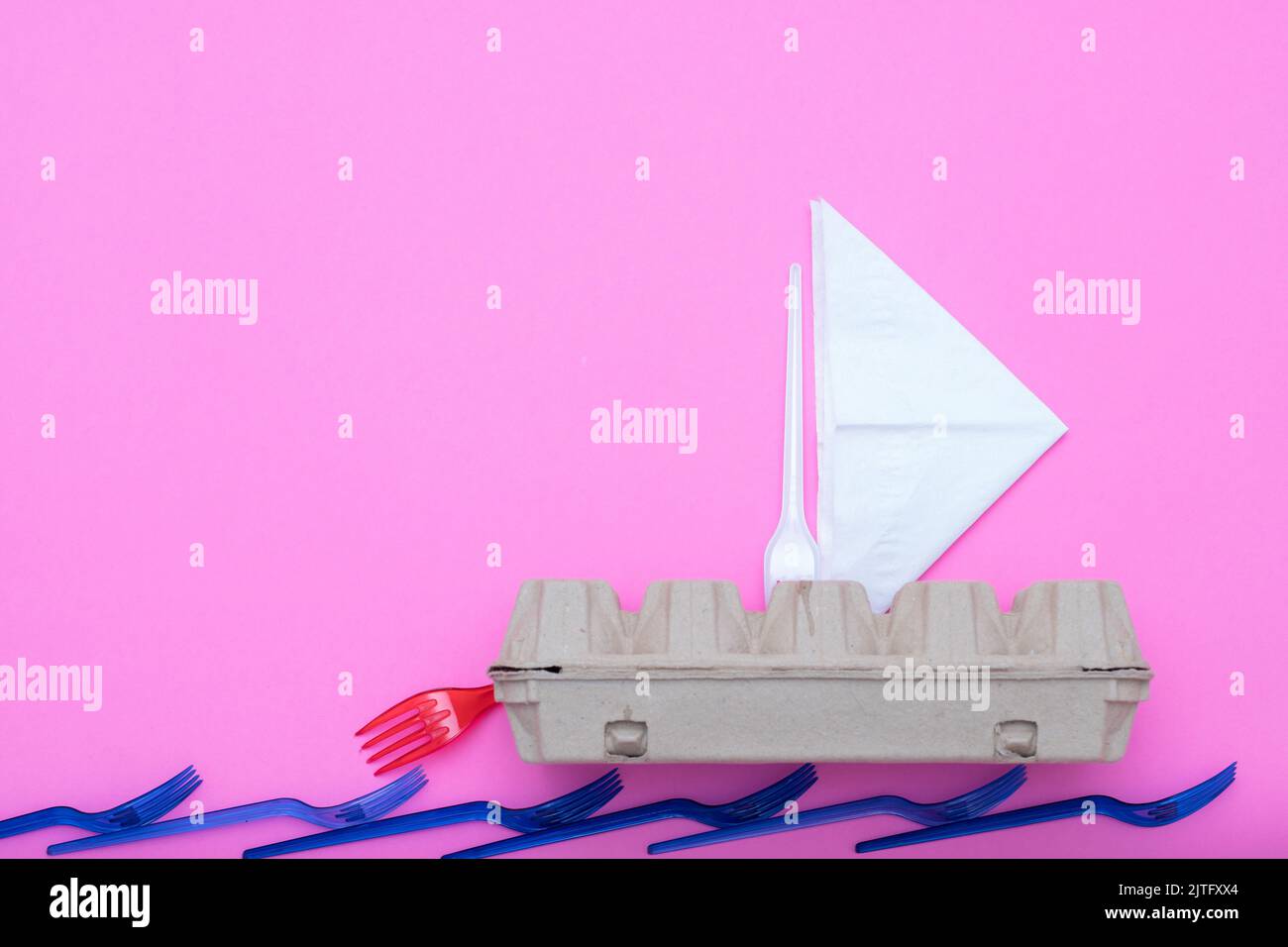 water pollution ecology problem garbage ship Stock Photo - Alamy