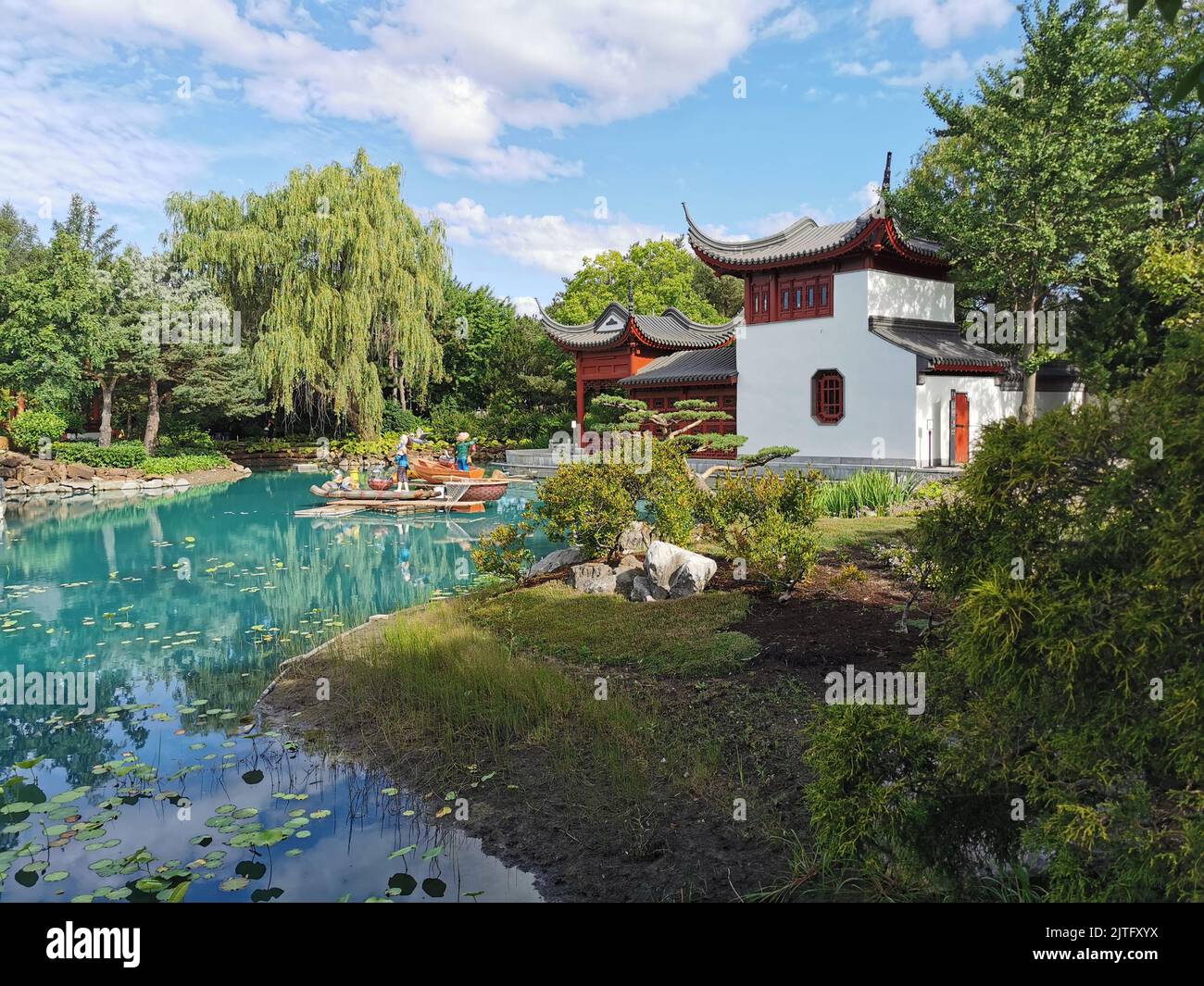 A beautiful shot of the Chinese Garden in Montreal, Quebec Stock Photo ...