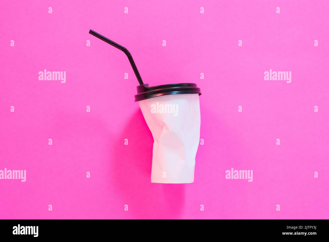 plastic littering ecology problem disposable cup Stock Photo - Alamy