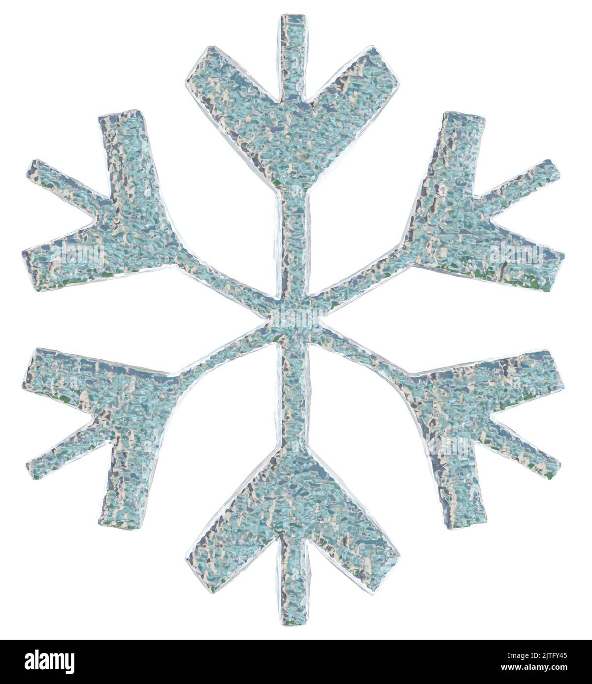 Snowflake. 3d Snowflake symbol. Snow icon. 3d render Stock Photo - Alamy