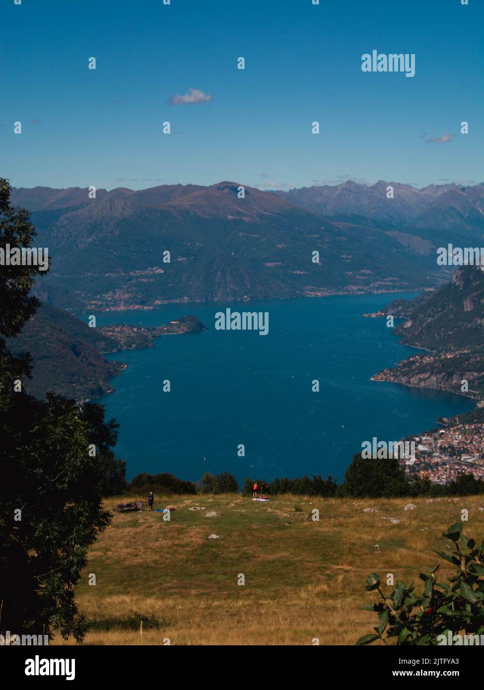 como lake panorama from the corni di canzo Stock Photo - Alamy