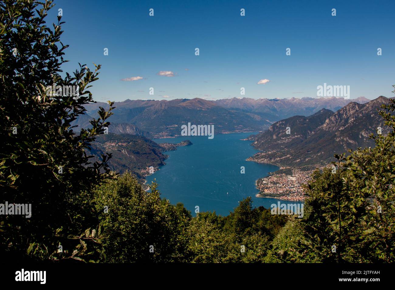 como lake panorama from the corni di canzo Stock Photo - Alamy