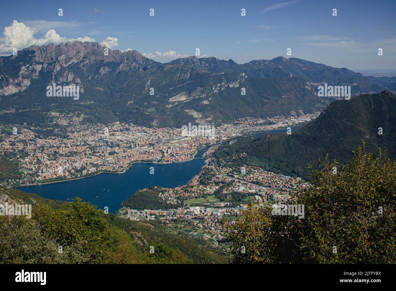 como lake panorama from the corni di canzo Stock Photo - Alamy