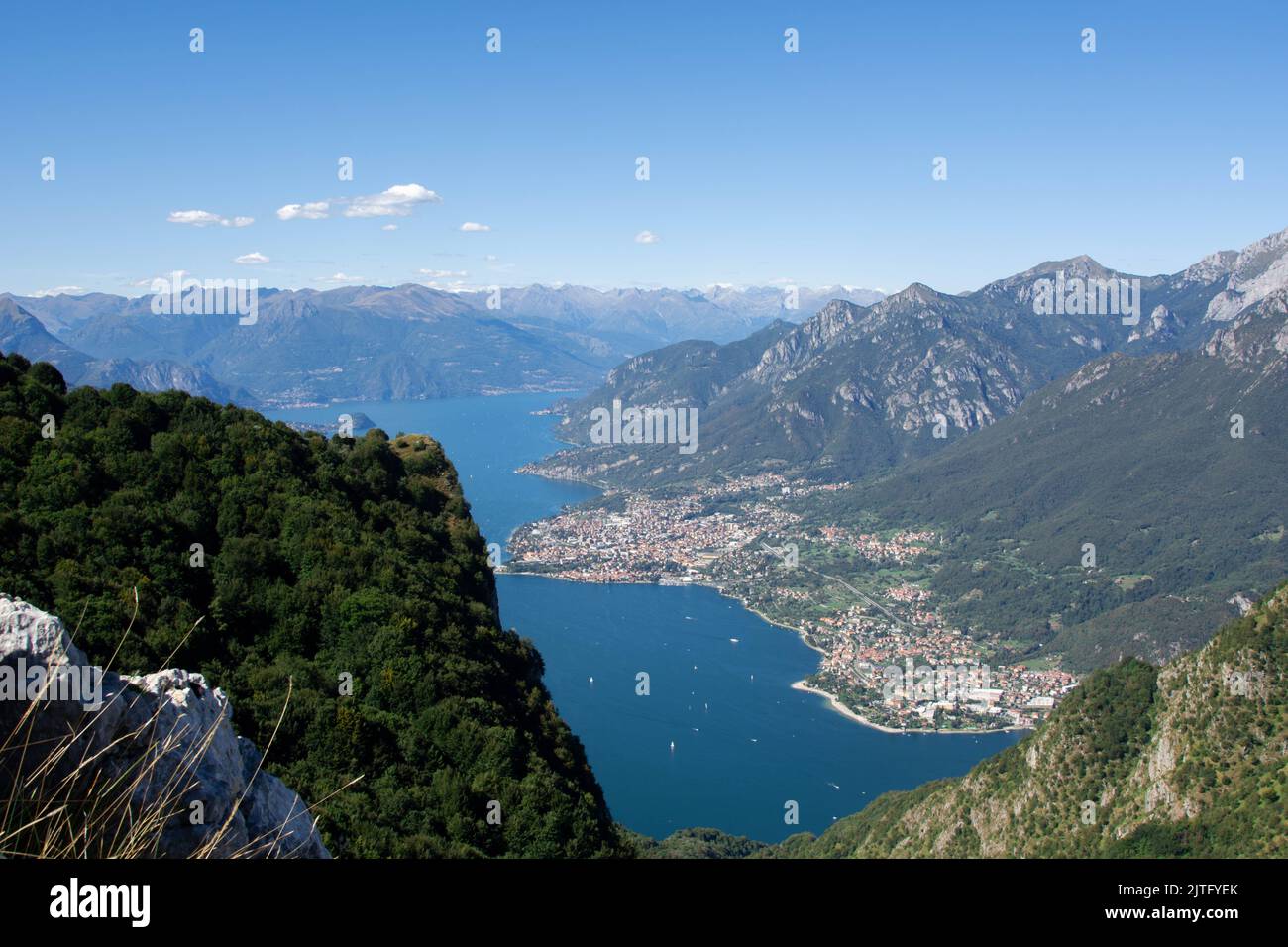 como lake panorama from the corni di canzo Stock Photo - Alamy