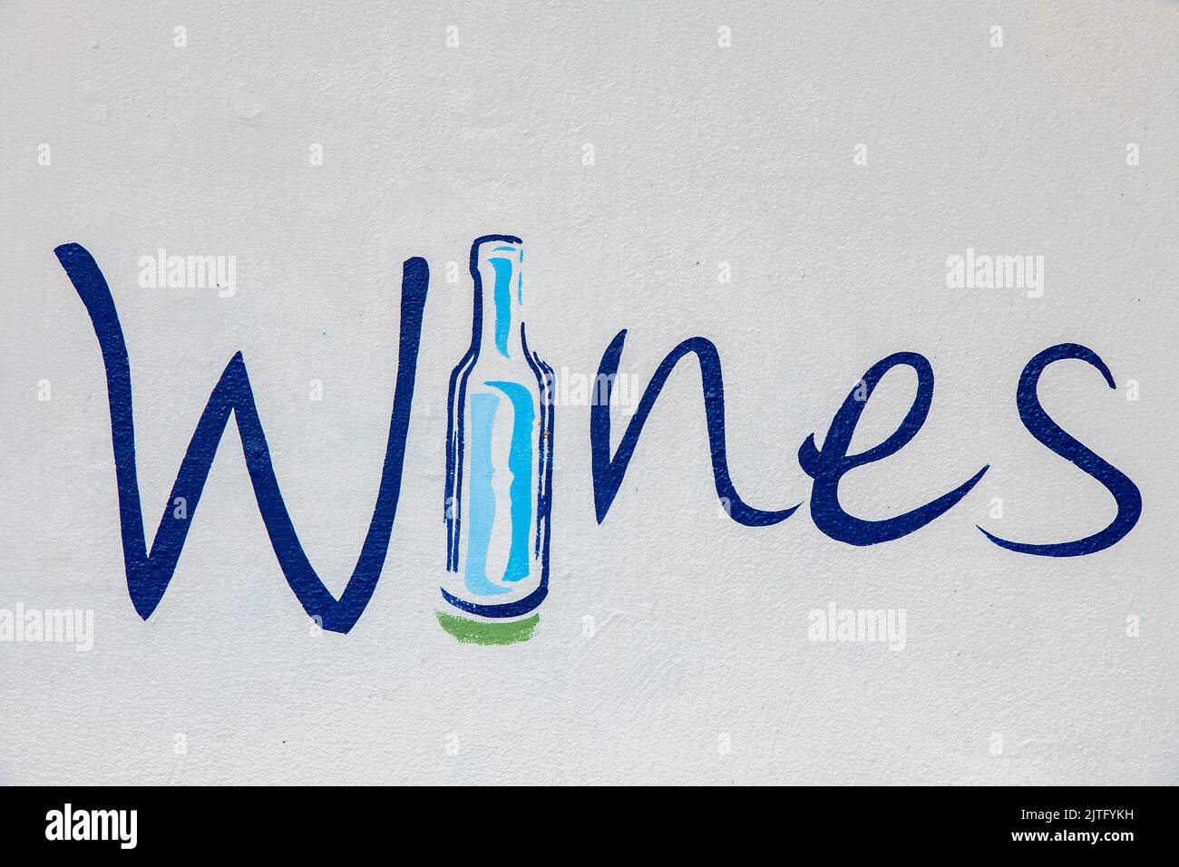 poster advertising wines, wines written in artistic script on a ...