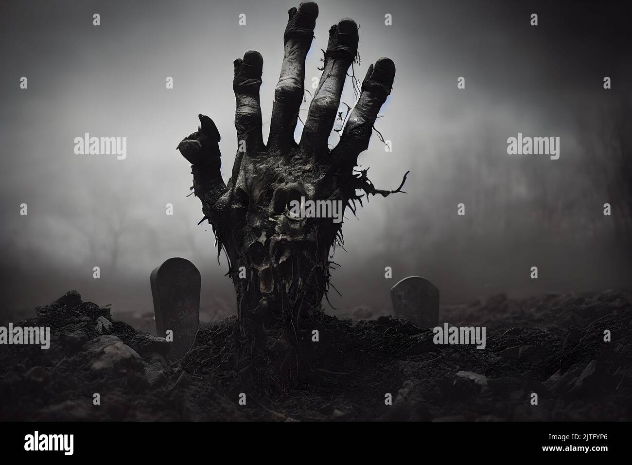 Hand rising from grave hi-res stock photography and images - Alamy