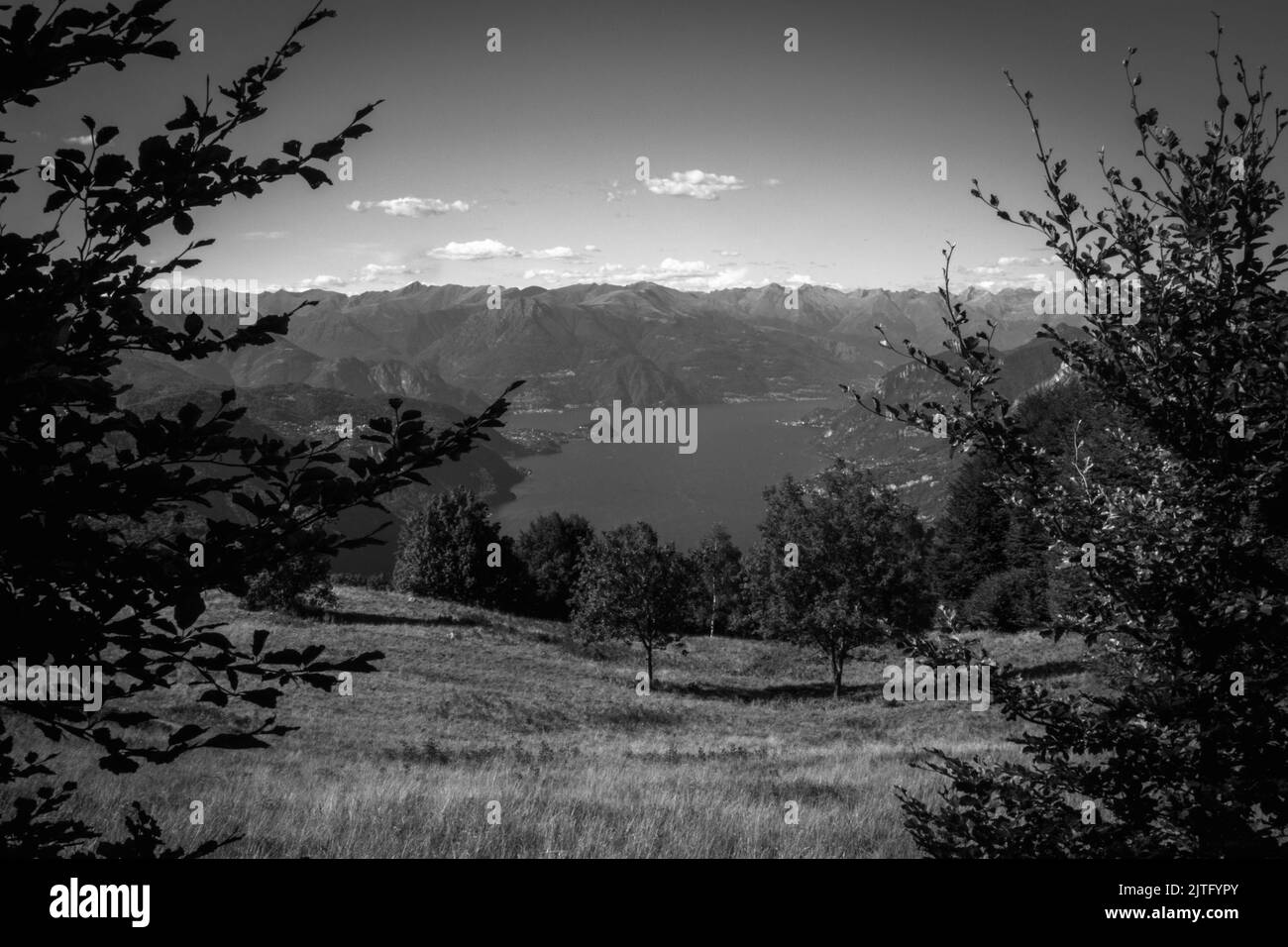 como lake panorama from the corni di canzo Stock Photo - Alamy