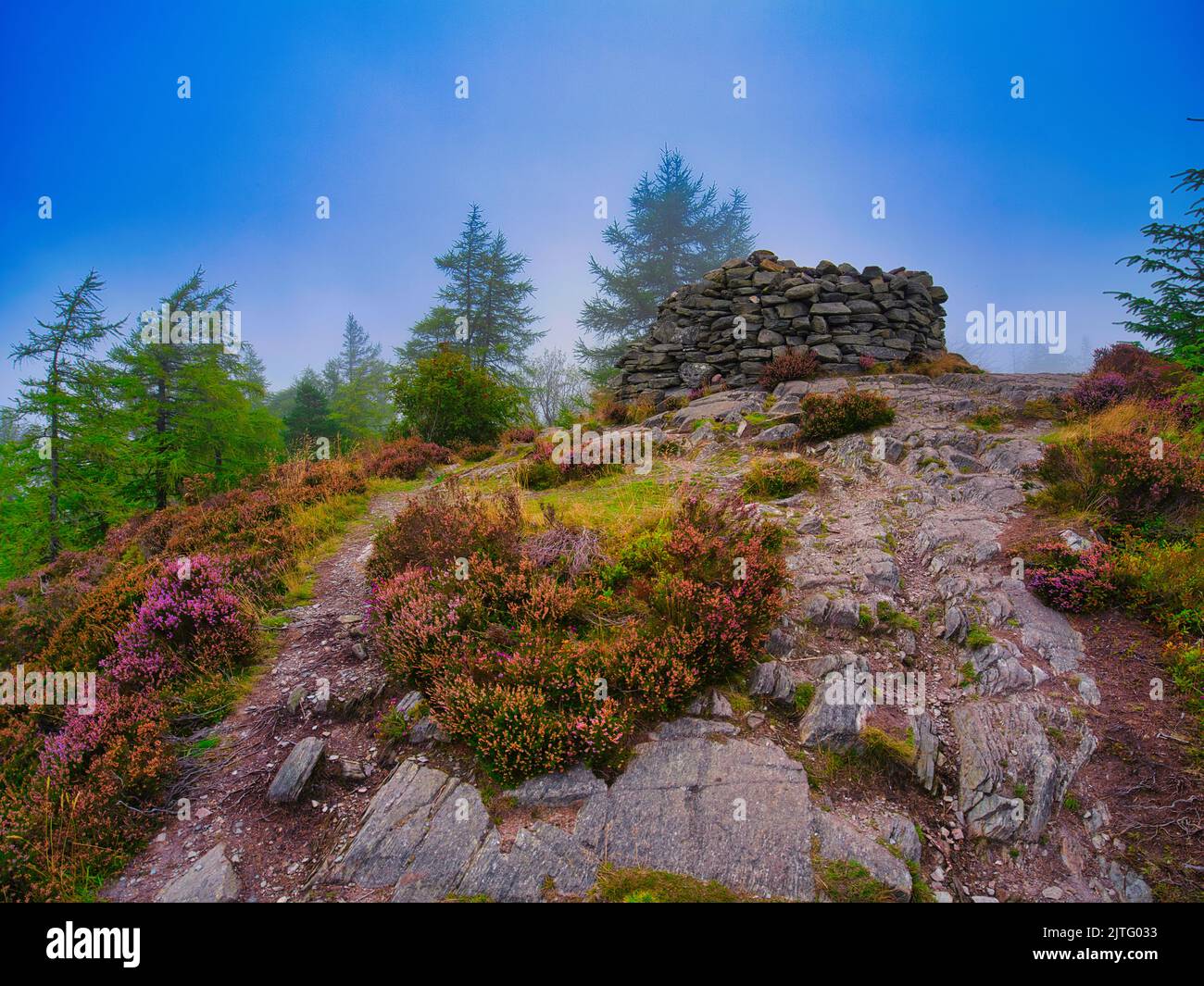 The King's Seat or the summit of Birnam Hill,Birnam Perthshire ...