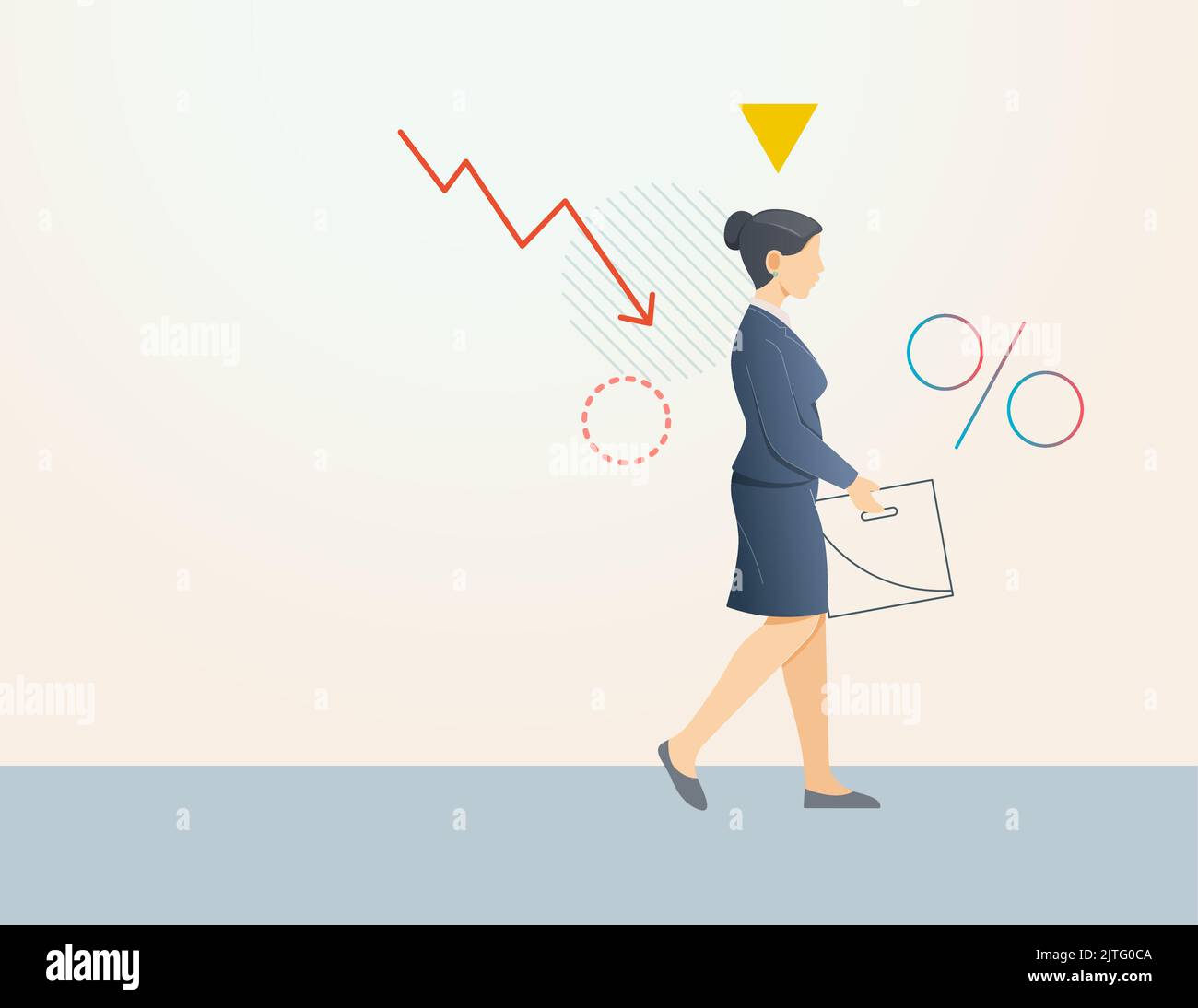 Lay Off - Loss of Job - Employee moved out - Illustration as EPS 10 ...