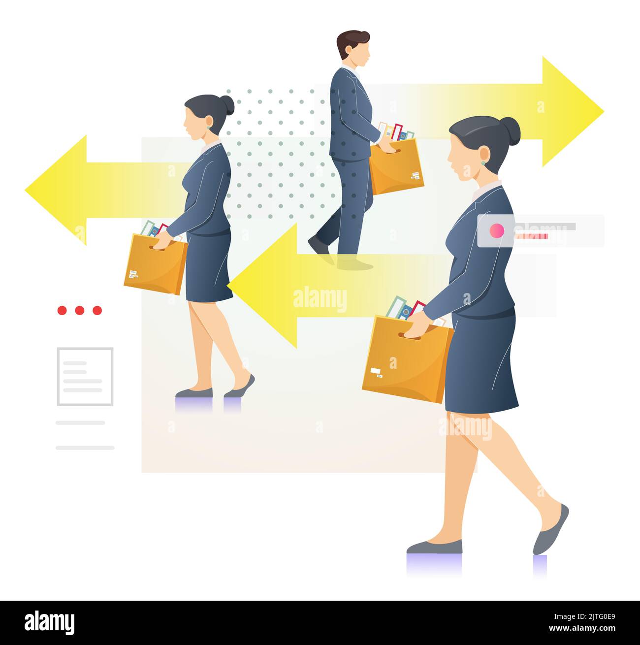 Fired employee leaving office Stock Vector Images - Alamy