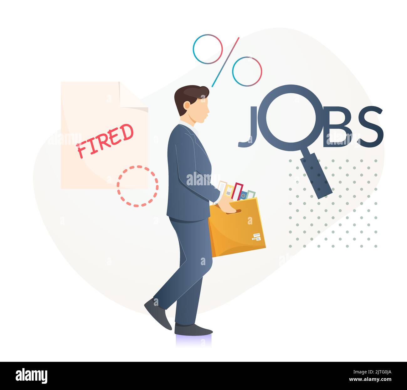 New Opportunity - Job - Employee coming to office - Illustration as EPS ...