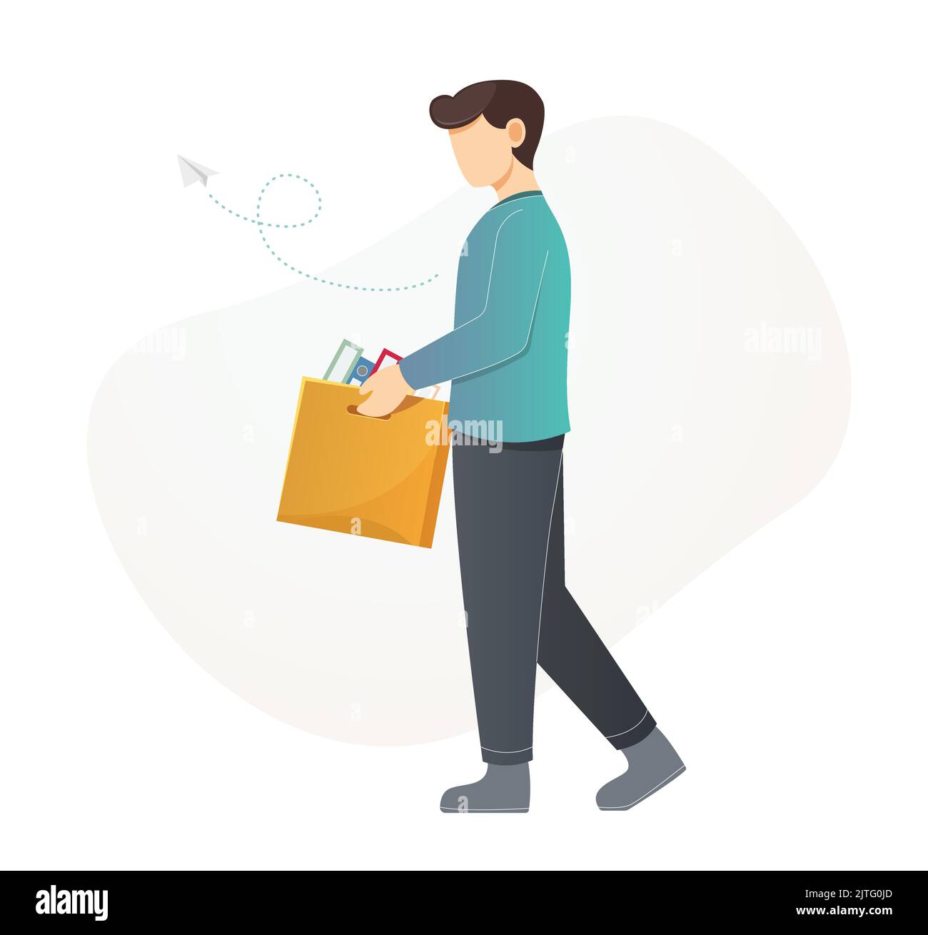 Leaving job box Stock Vector Images - Alamy