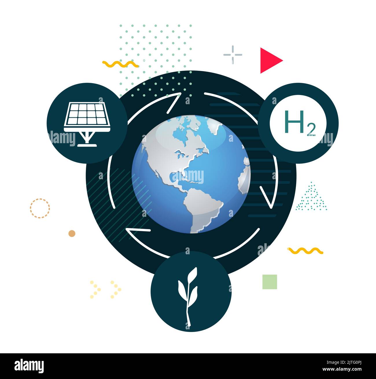 Save Earth using Solar Energy - Biofuel - Hydrogen Fuel Cells - Stock ...