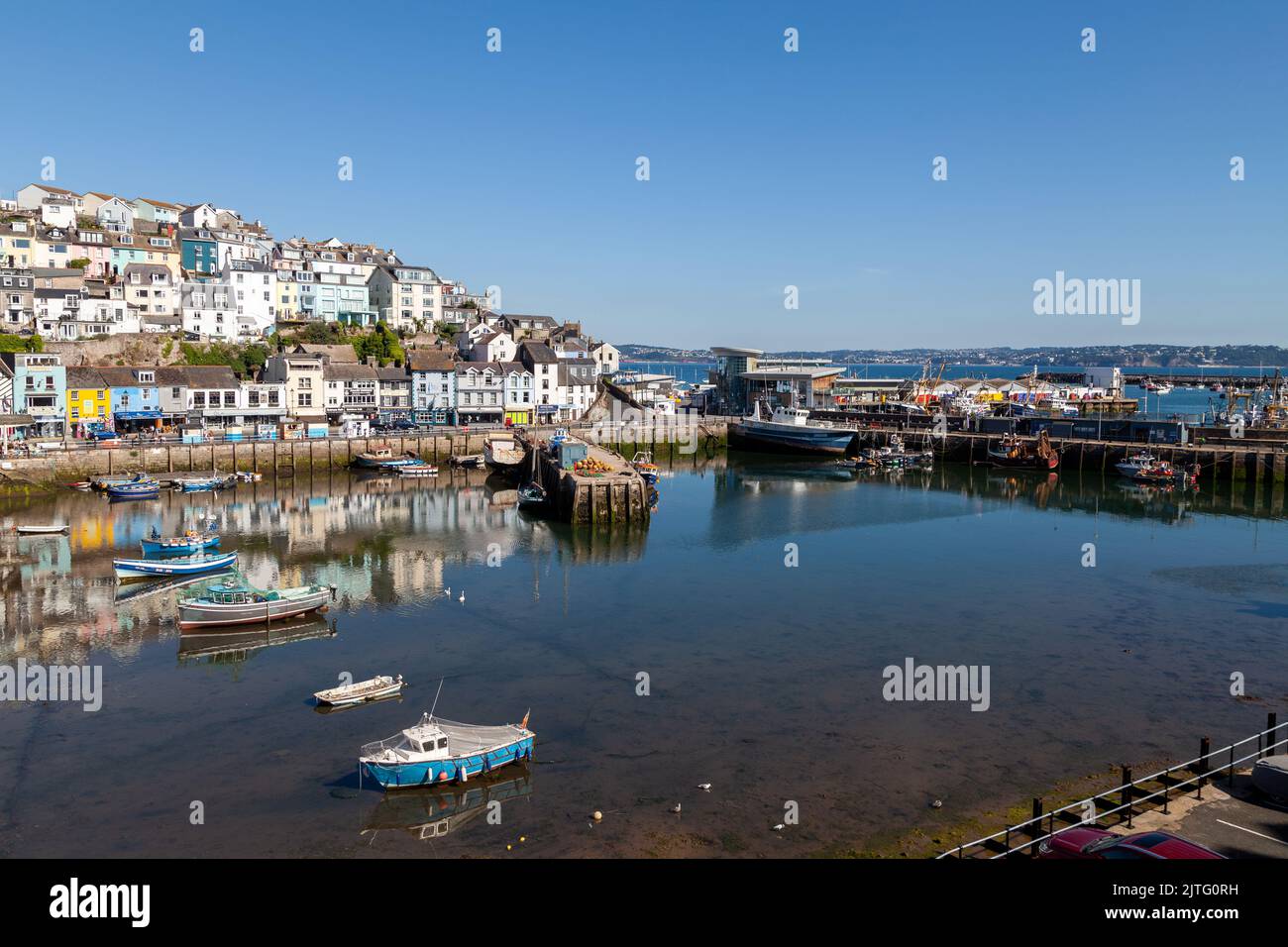 Brixham harbour in Devon Stock Photo - Alamy