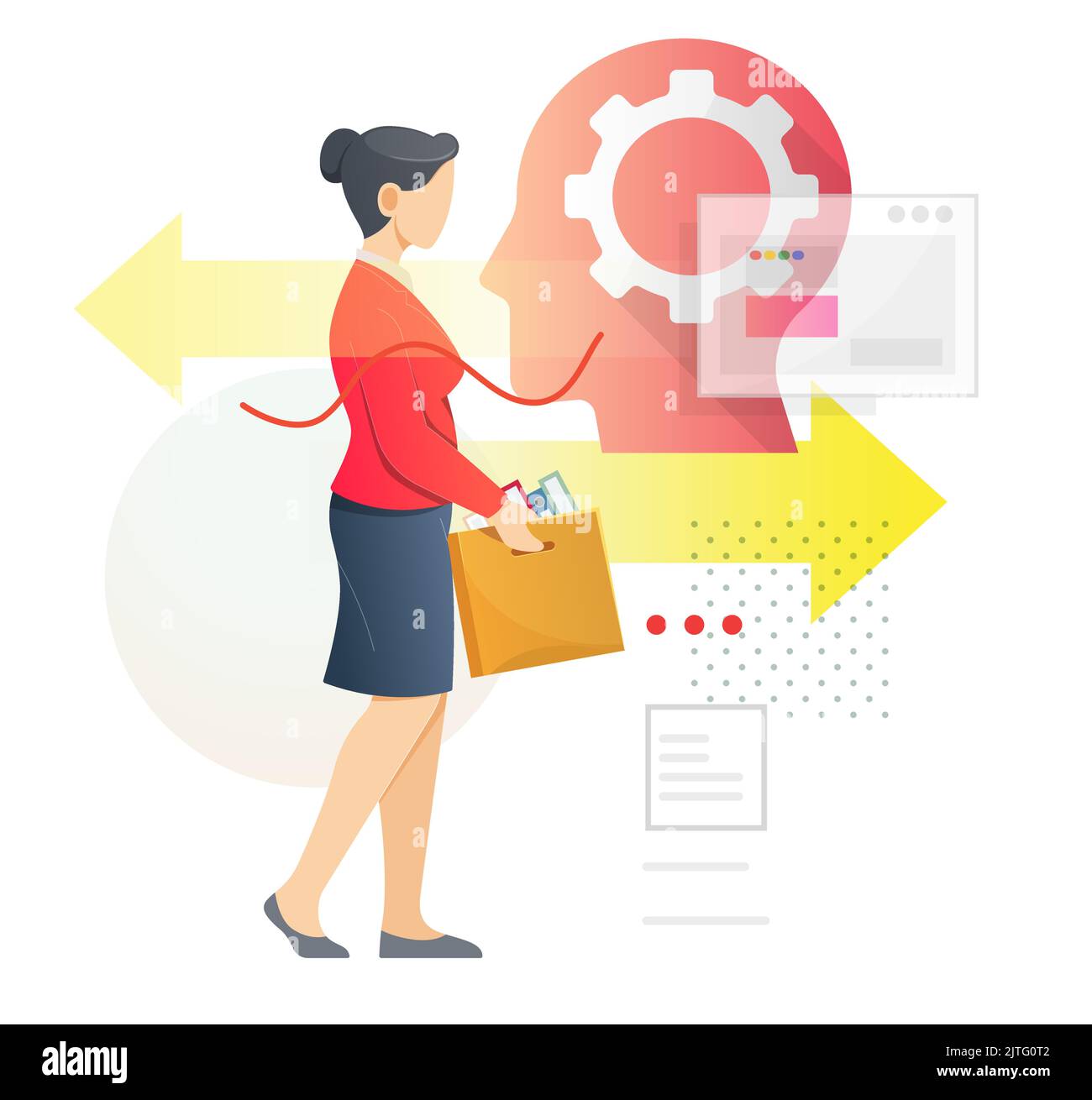 Future of Jobs - Lay Off - Loss of Job due to Automation - Illustration ...