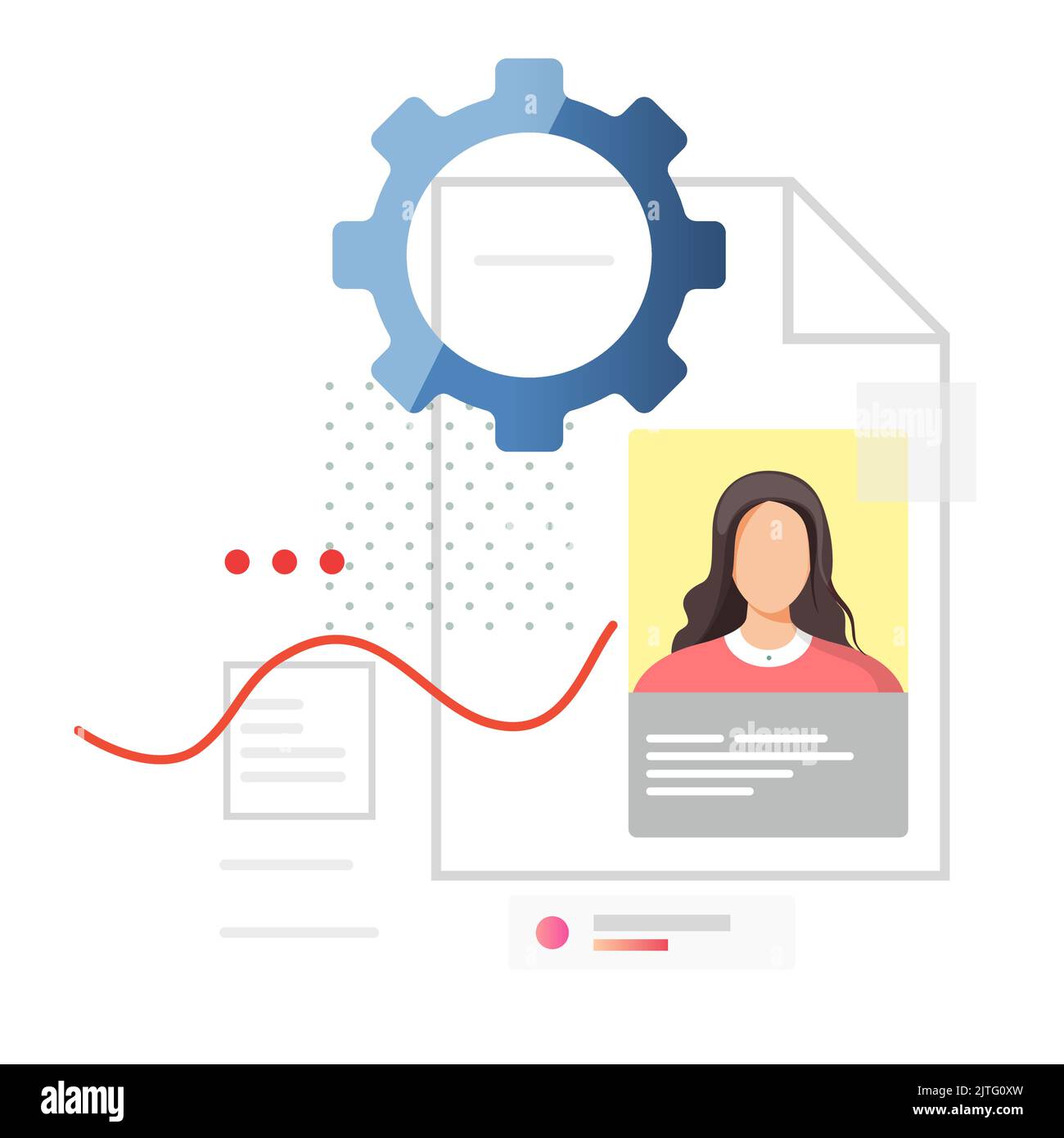 Application Process - Candidate Profile - Illustration as EPS 10 File ...