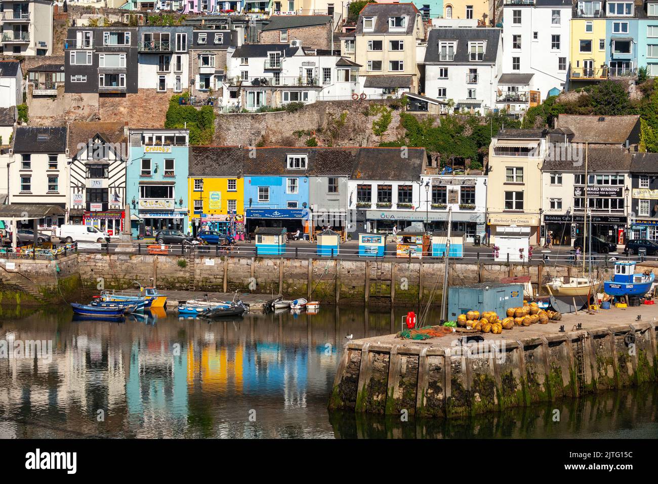 Brixham harbour in Devon Stock Photo - Alamy