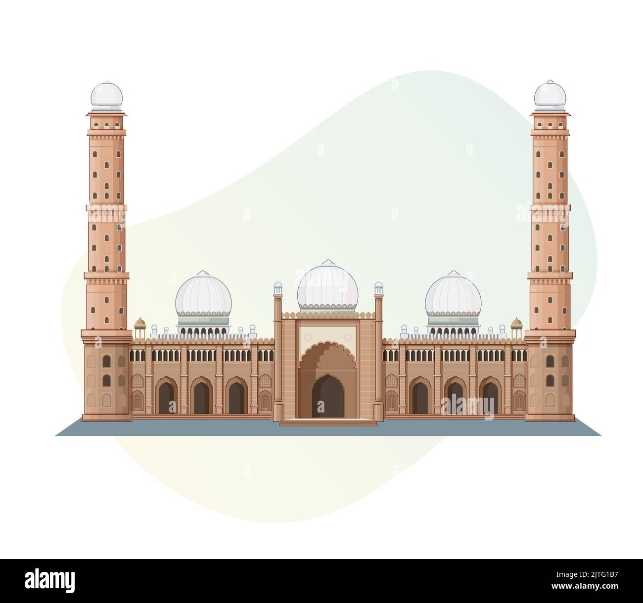 Bhopal City - Jama Masjid, Mosque - Icon Illustration as EPS 10 File ...