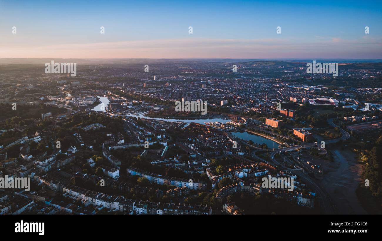 Aerial panorama of Bristol, United Kingdom Stock Photo - Alamy