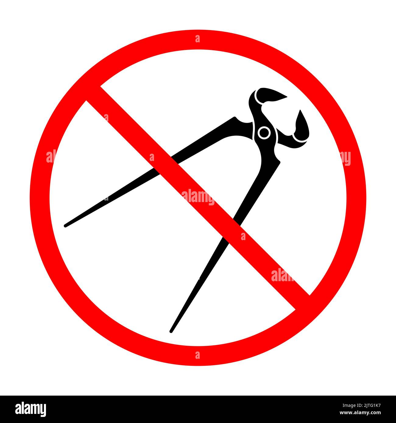 Cutting pliers ban sign. Cutting pliers is forbidden. Prohibited sign ...