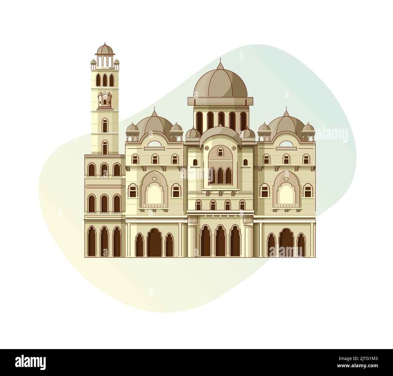 Historical Icon Vadodara City - Laxmi Vilas Palace - Icon Illustration ...