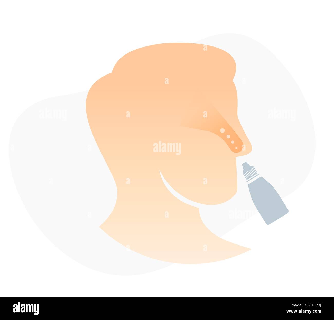 Human Nose - Nasal Spray - Stock Illustration as EPS 10 File Stock ...