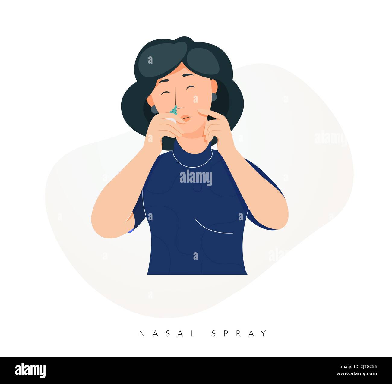 Human Nose - Nasal Spray - Stock Illustration as EPS 10 File Stock ...