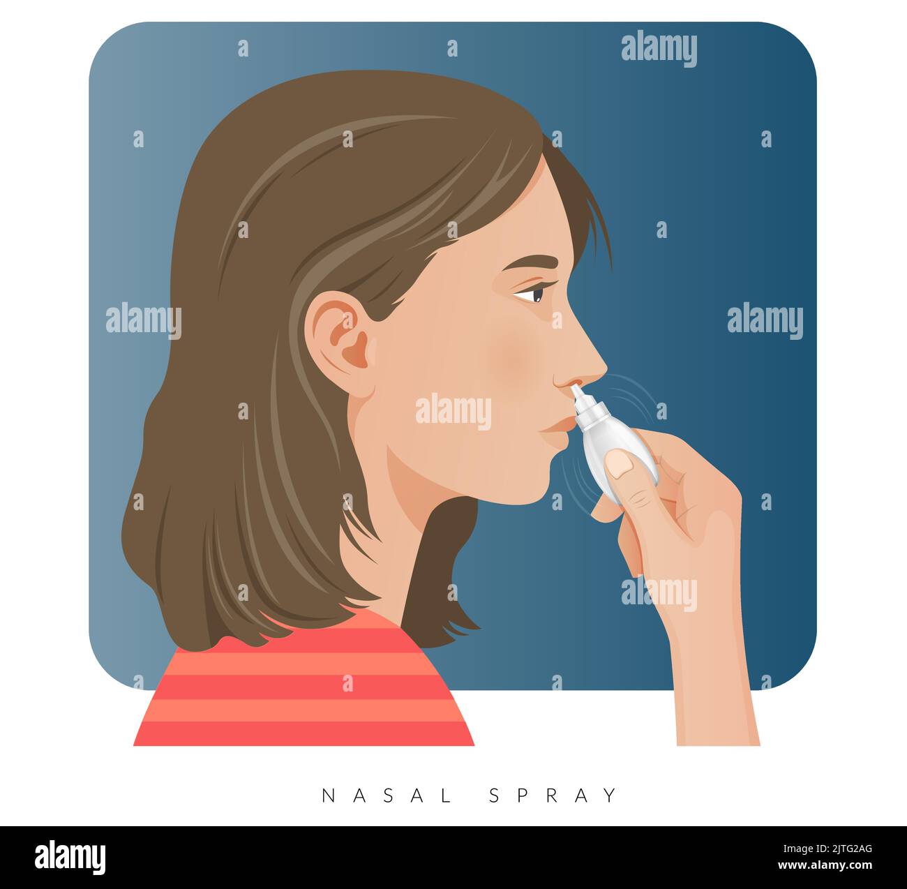 Human Nose - Nasal Spray - Stock Illustration as EPS 10 File Stock ...