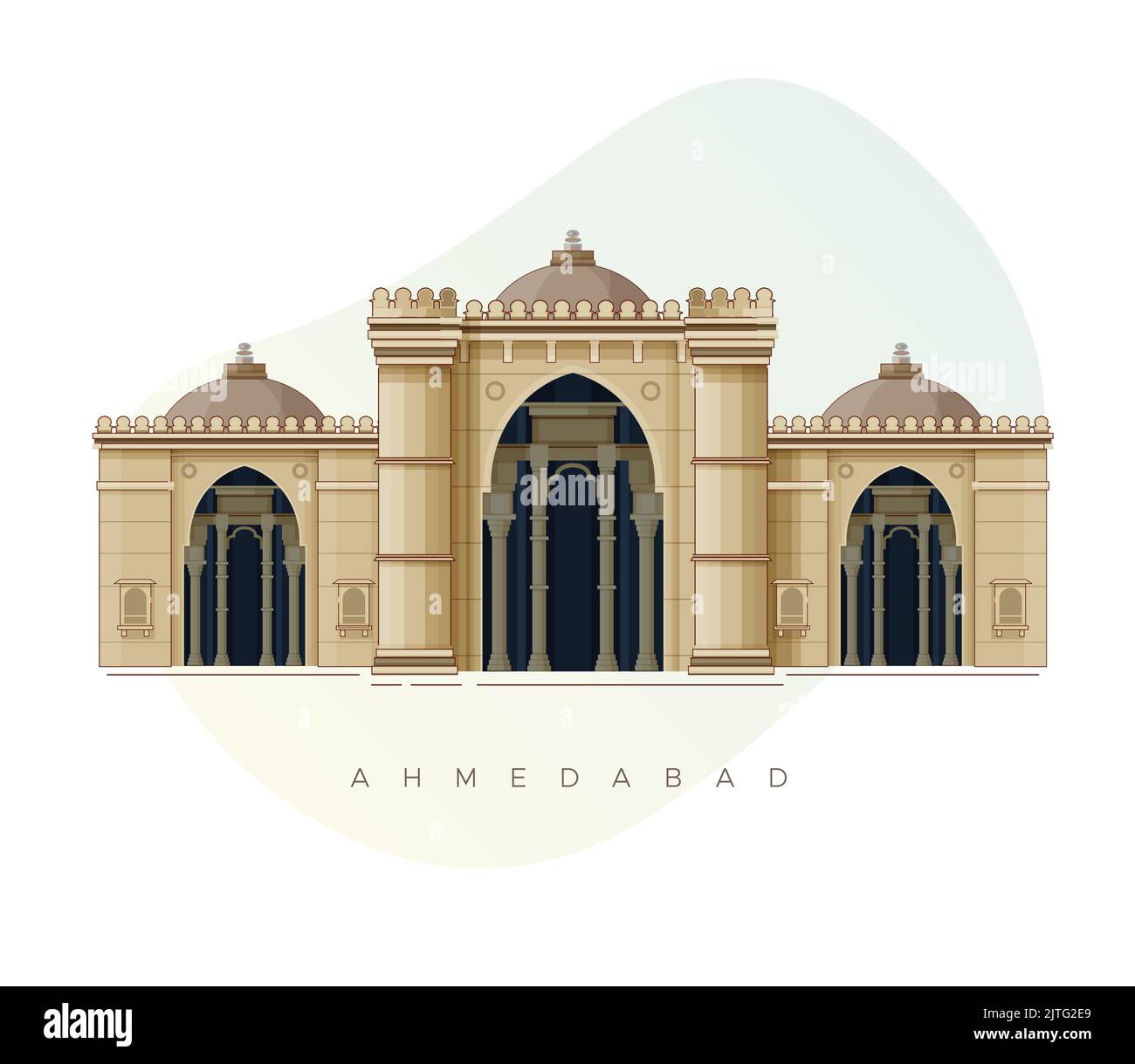 Mosque ahmedabad india Stock Vector Images - Alamy