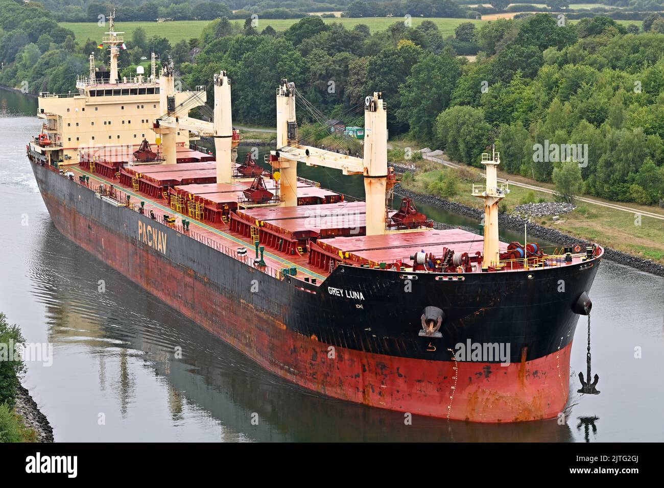 Bulk Carrier GREY LUNA passing the Kiel Canal bound for the Baltic Sea ...