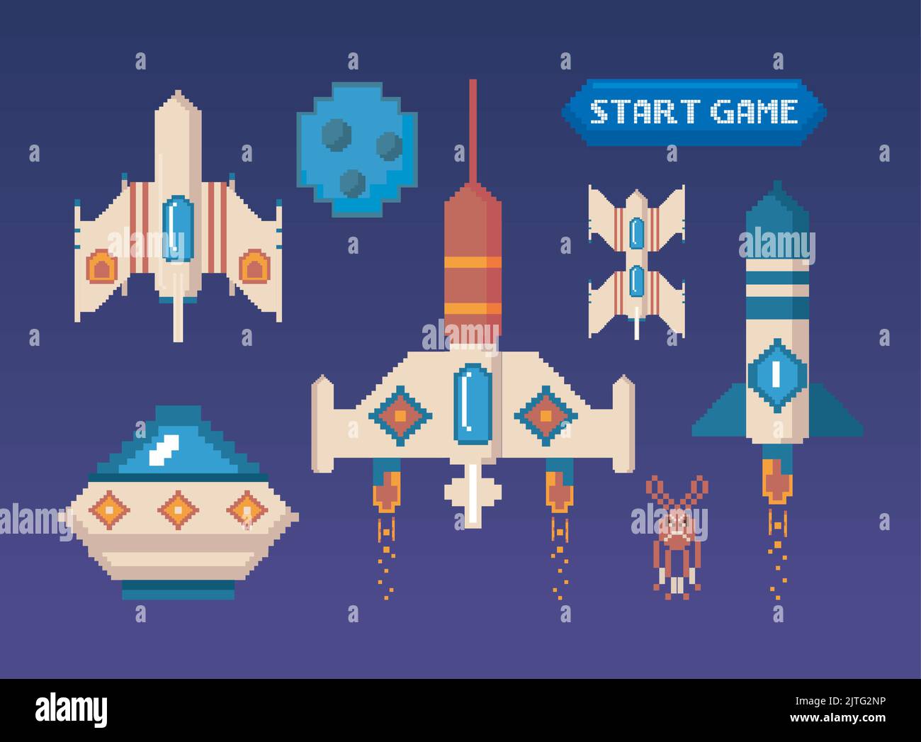 eight bits video game icons Stock Vector Image & Art - Alamy