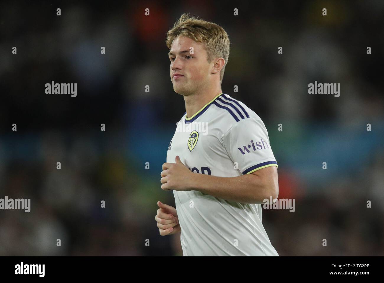 Joe Gelhardt #30 of Leeds United during the Premier League match Leeds ...