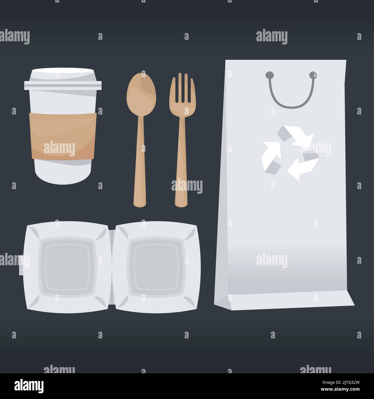 five take away mockup packs Stock Vector Image & Art - Alamy