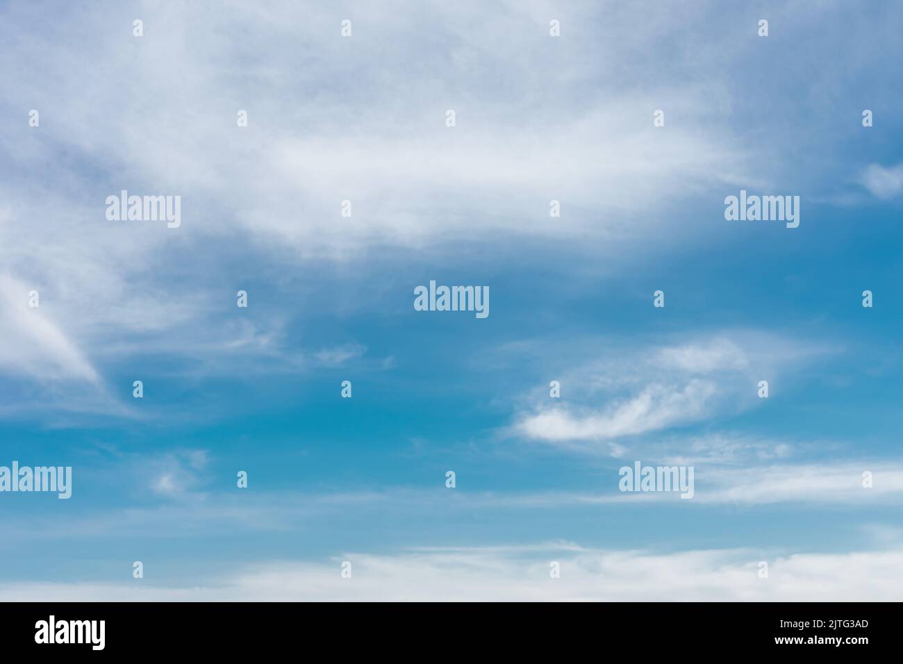Blue sky with white clouds in sunny day. Beauty clear cloudy sky in ...