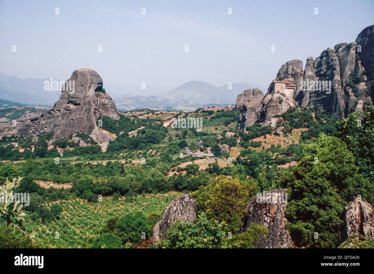 The Meteora - a rock formation in central Greece hosting one of the ...