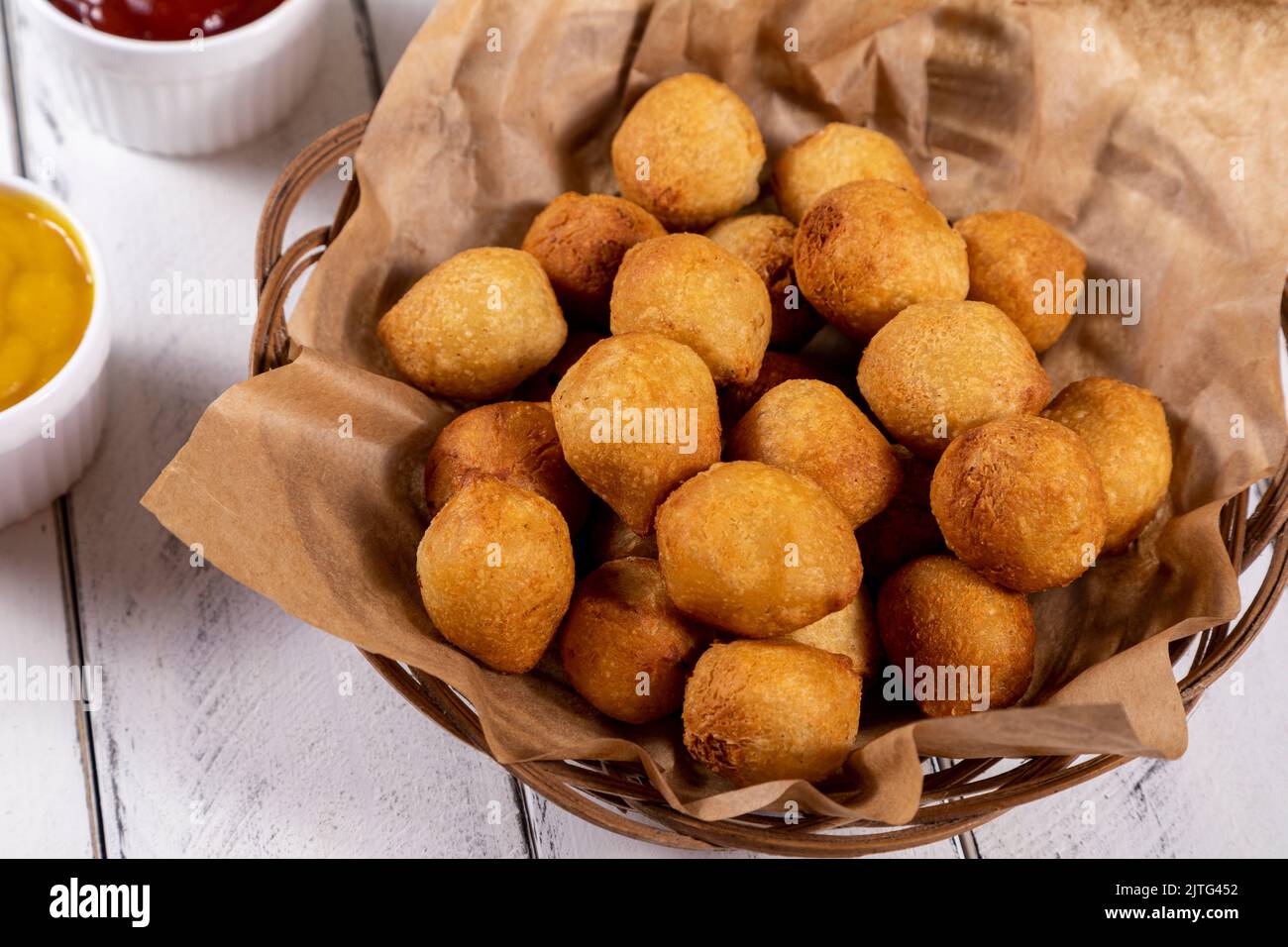 Brazilian snacks, stuffed fried balls Stock Photo - Alamy