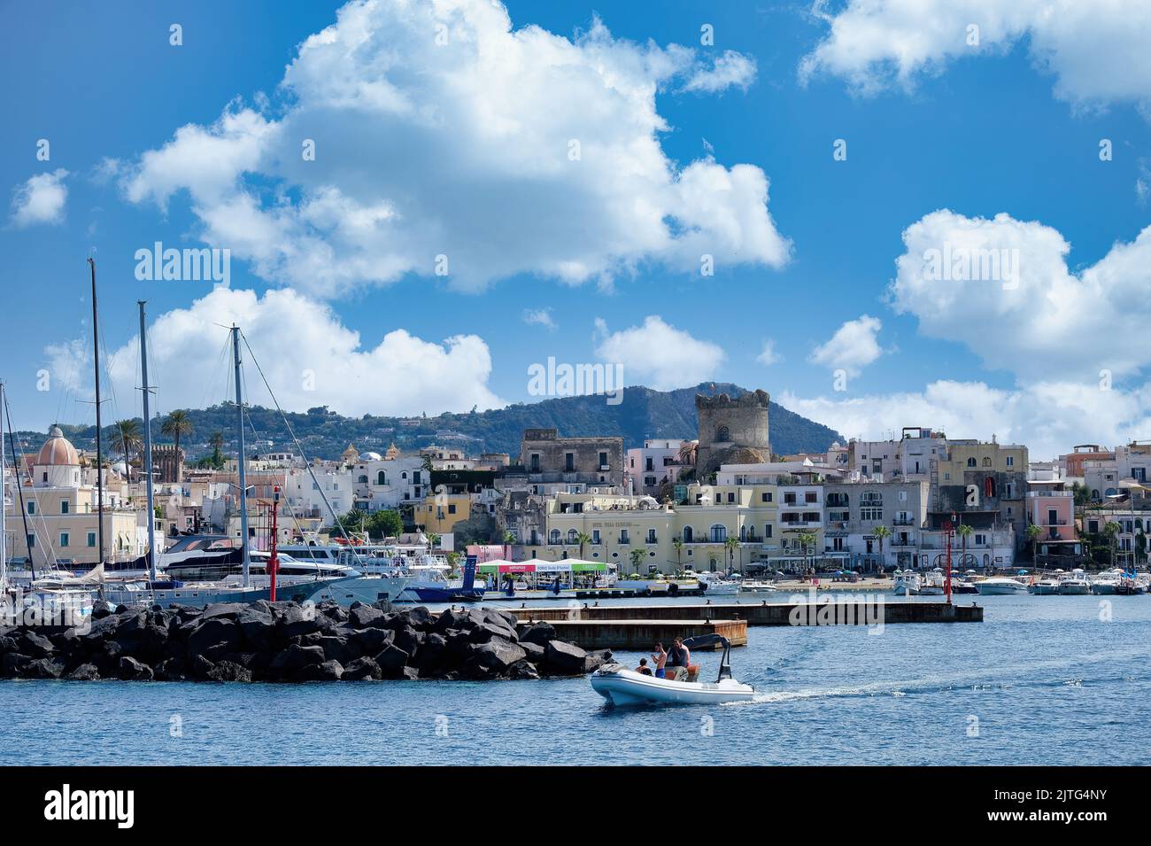 Italy, Campania, Naples.The beautiful and colorful coast of the ...
