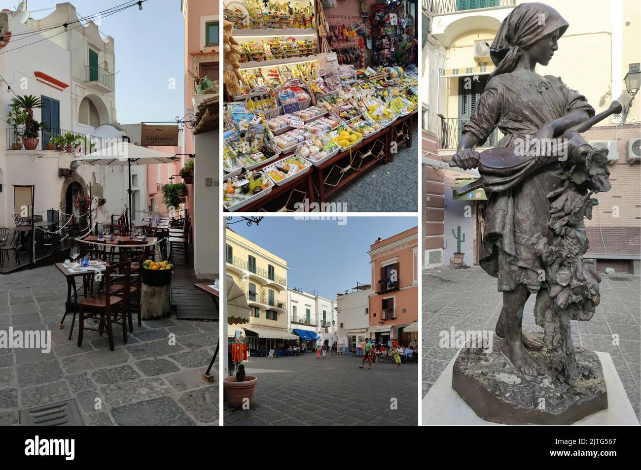 The beautiful town of Forio municipality of the island of Ischia, one ...