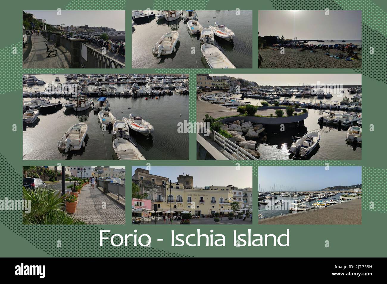 The beautiful town of Forio municipality of the island of Ischia, one ...