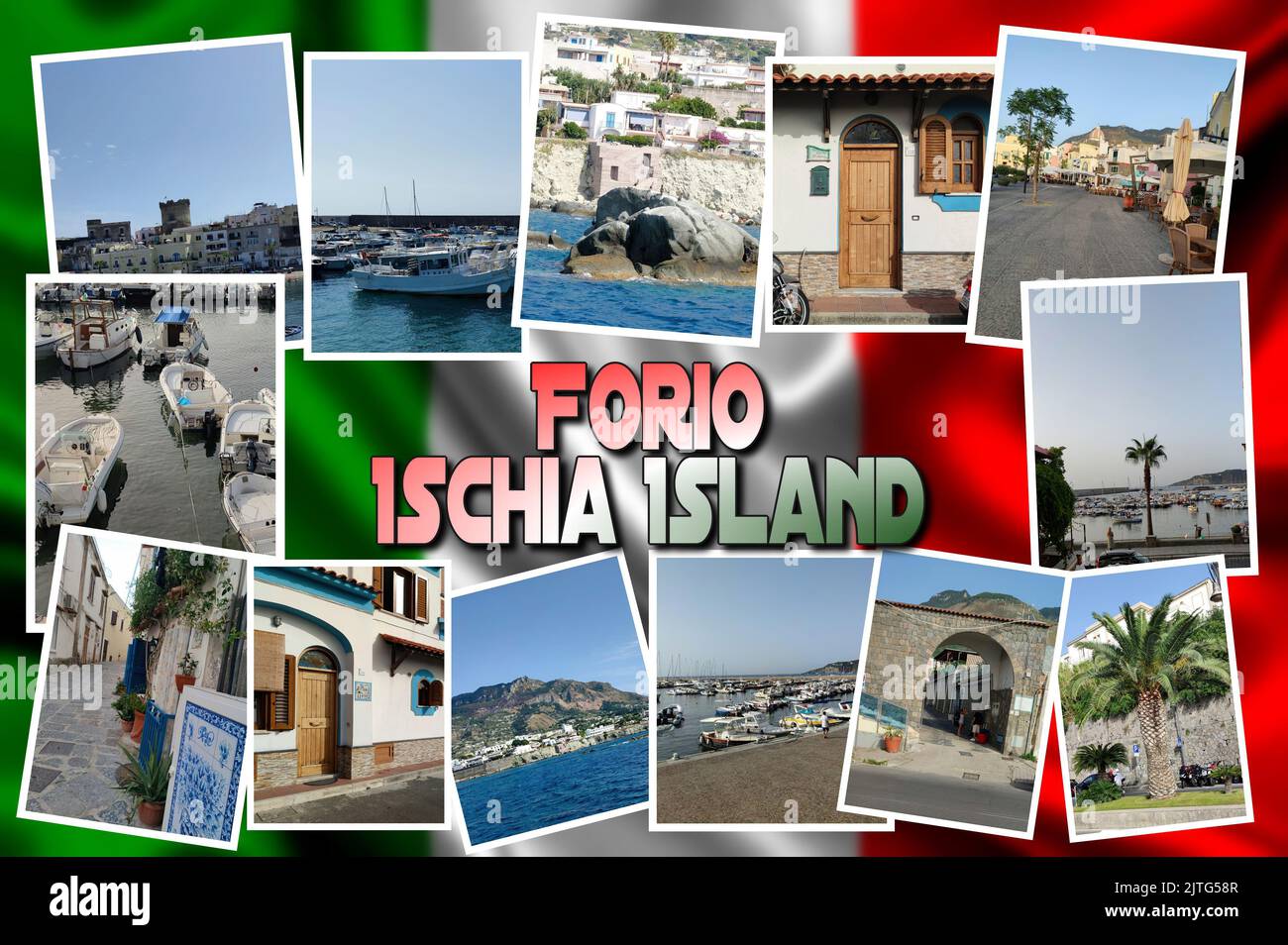 The beautiful town of Forio municipality of the island of Ischia, one ...