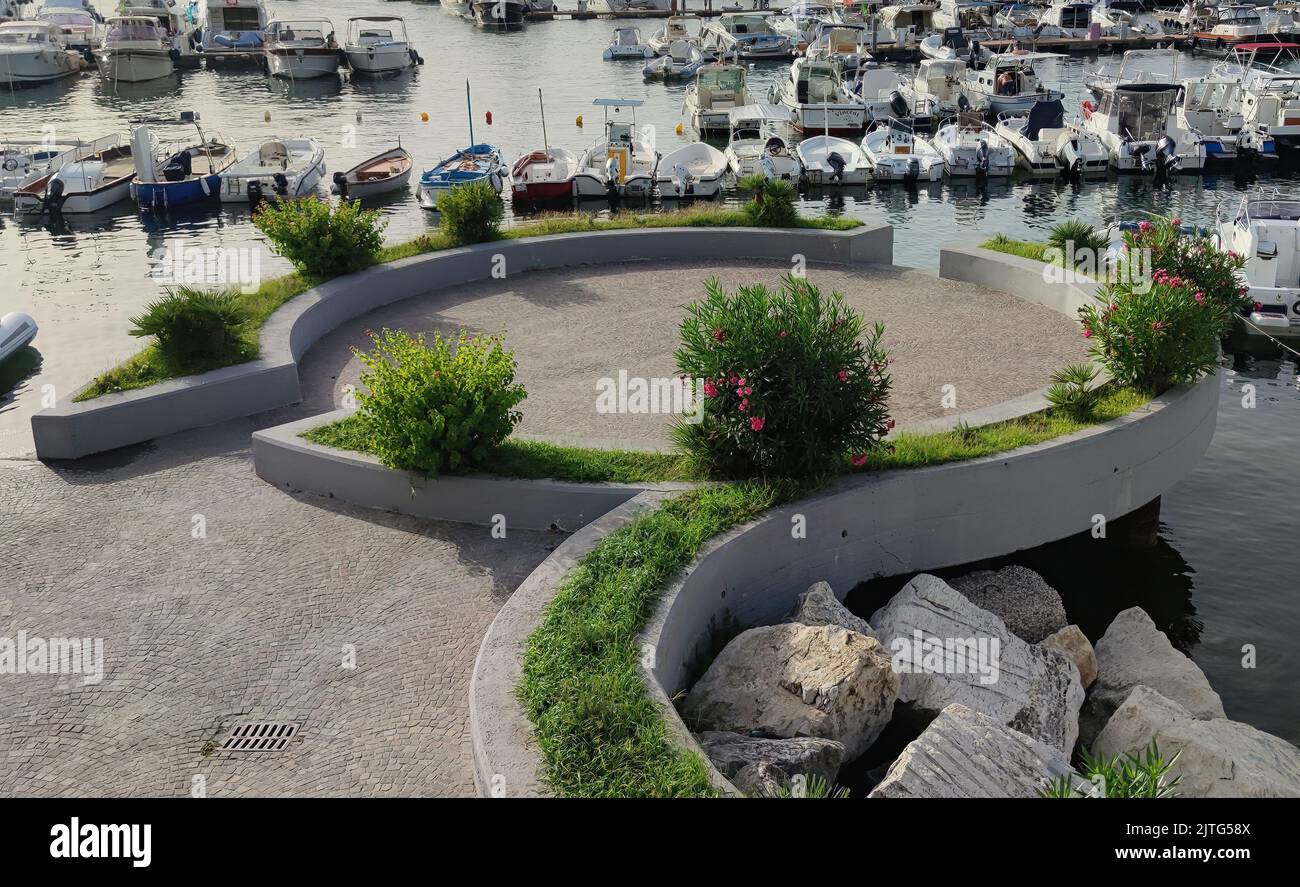 The beautiful town of Forio municipality of the island of Ischia, one ...