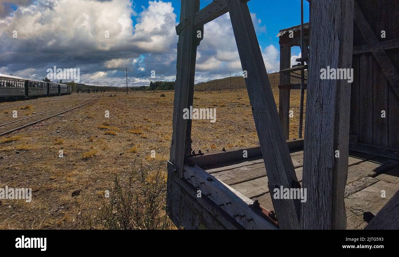 Old wooden structure belonging to an abandoned railway car Stock Photo ...