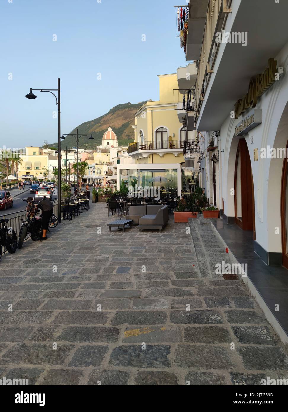The beautiful town of Forio municipality of the island of Ischia, one ...