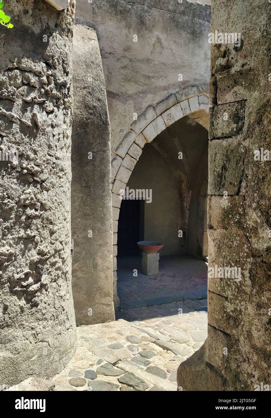Internal structure of the Aragonese castle the fortress that is located ...