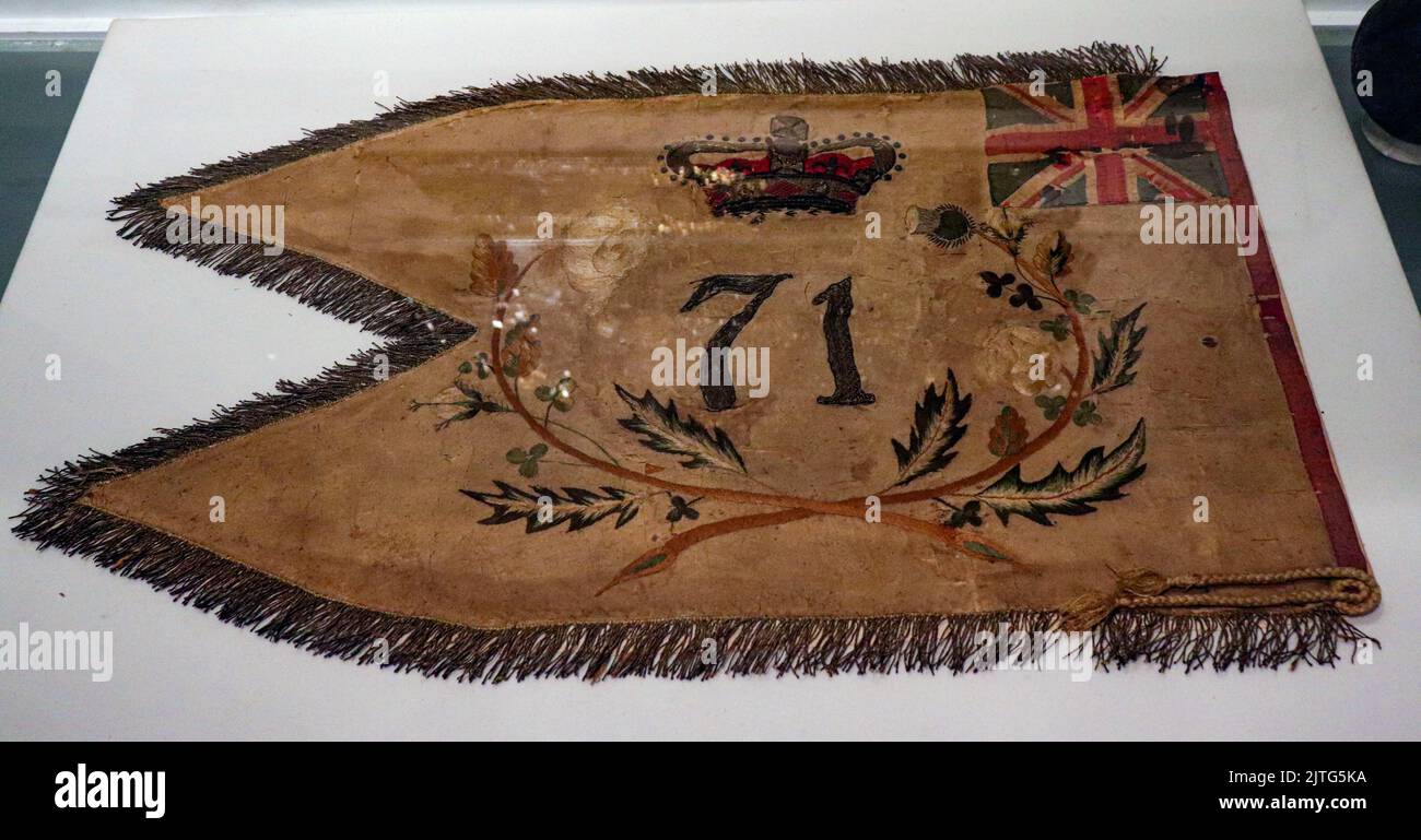 Flag of the 71st Highlanders Regiment was a Scottish Highland regiment ...