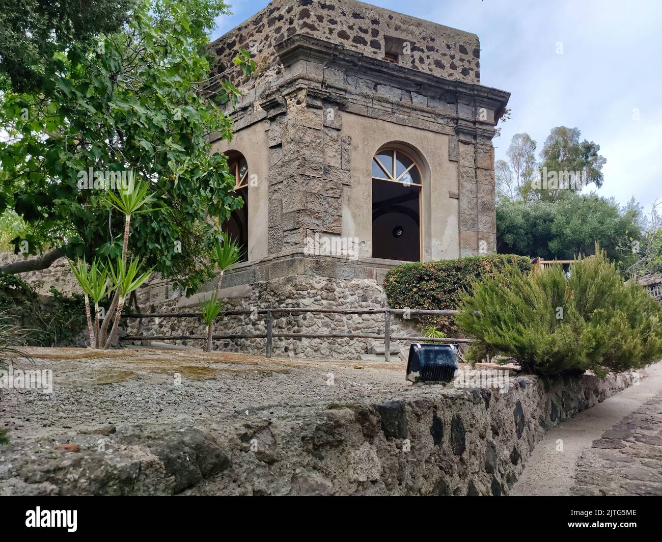 Internal structure of the Aragonese castle the fortress that is located ...