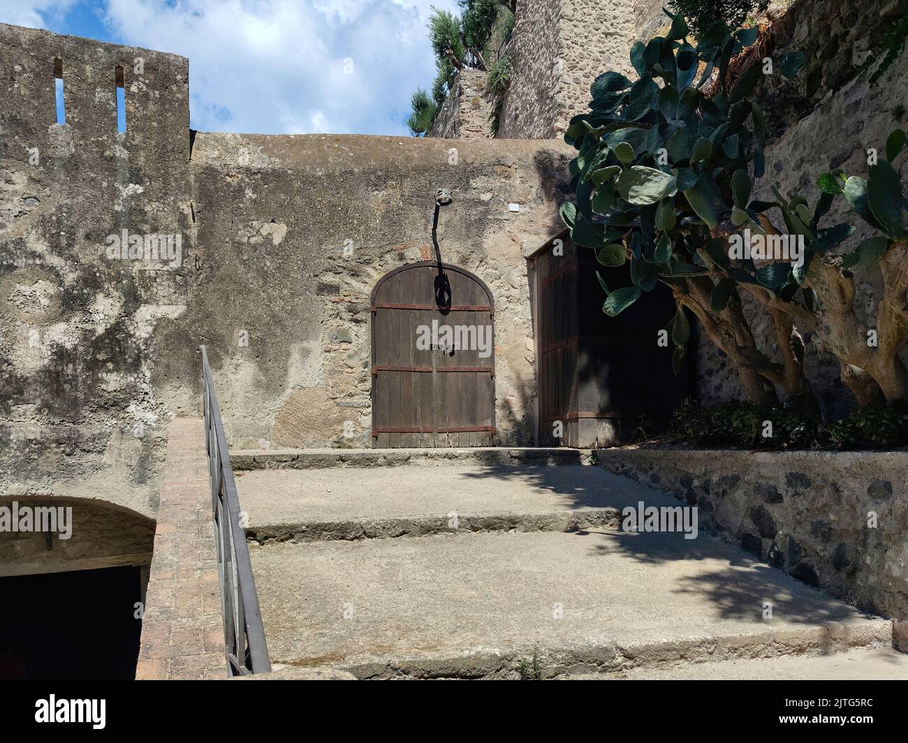 Internal structure of the Aragonese castle the fortress that is located ...